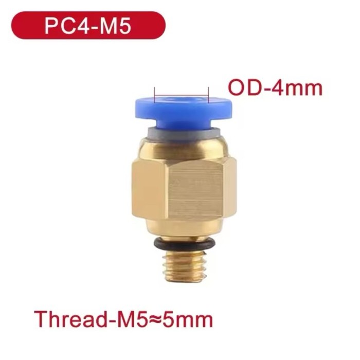 Pc 4-M5 Pneumatic Fitting 4mm To M5 / 5mm Outer Thread | Shopee Malaysia