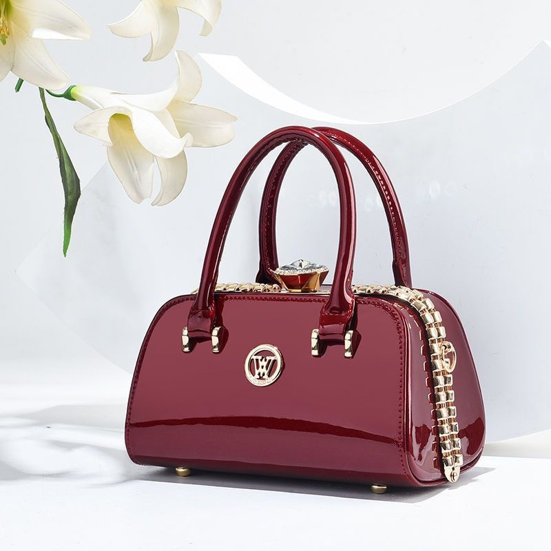 2025 New Style Female Bag Shiny Leather Diagonal Bag Mini Small Bag One ...