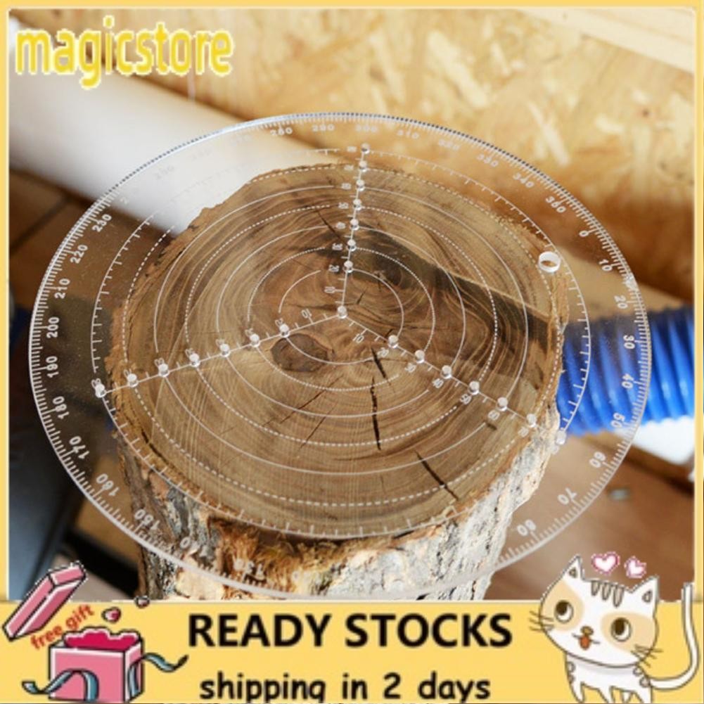Magicstore Round Centering Tool Center Finder Compass Clear Scale 10 ...