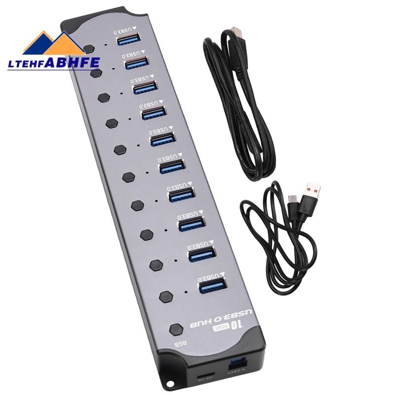 10 in 1 Powered USB HUB 10 Ports USB Adapter USB Splitter USB 3.0 ...