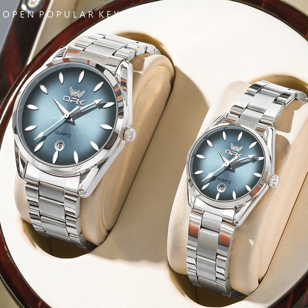 OPK Watch For Couple Waterproof Original Quartz Stainless Steel ...
