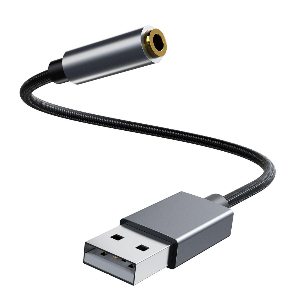 [nsyyoec] USB to Audio Adapter Headset External Stereo Sound USB Cable ...