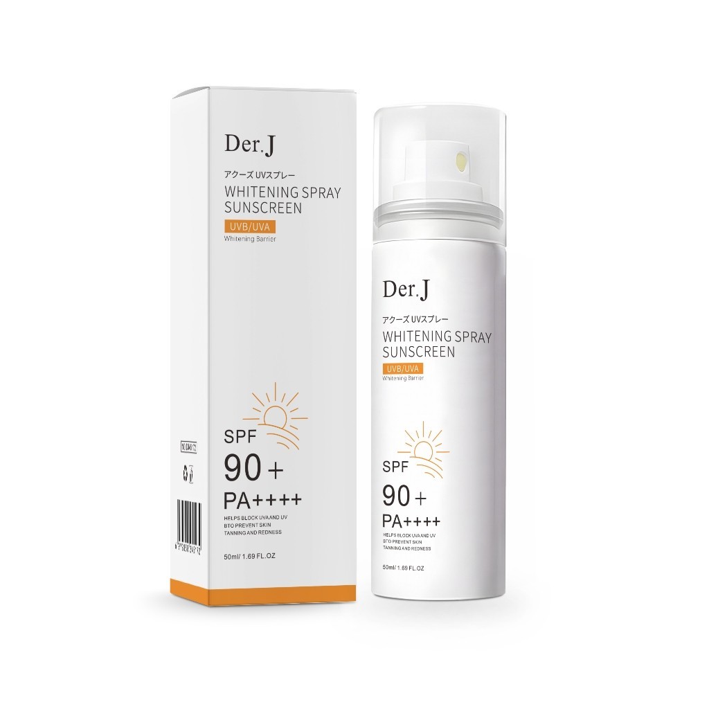 SADOER_OFFICIAL Der.J Whitening Sunscreen Spray UV Protection SPF90 PA+ High SPF, Broad-Spectrum ...