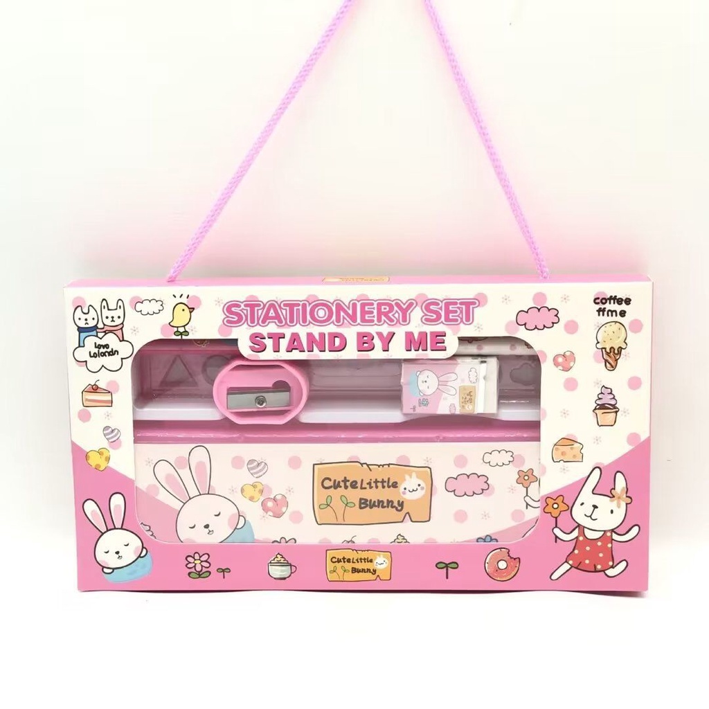 5 in 1 Cartoon Stationery Set Student School Set(abellistory) | Shopee ...