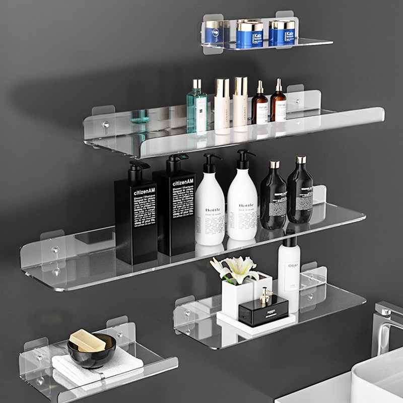 10 Sizes Clear Acrylic Shelf Living Room Display Organizers Shelves No ...