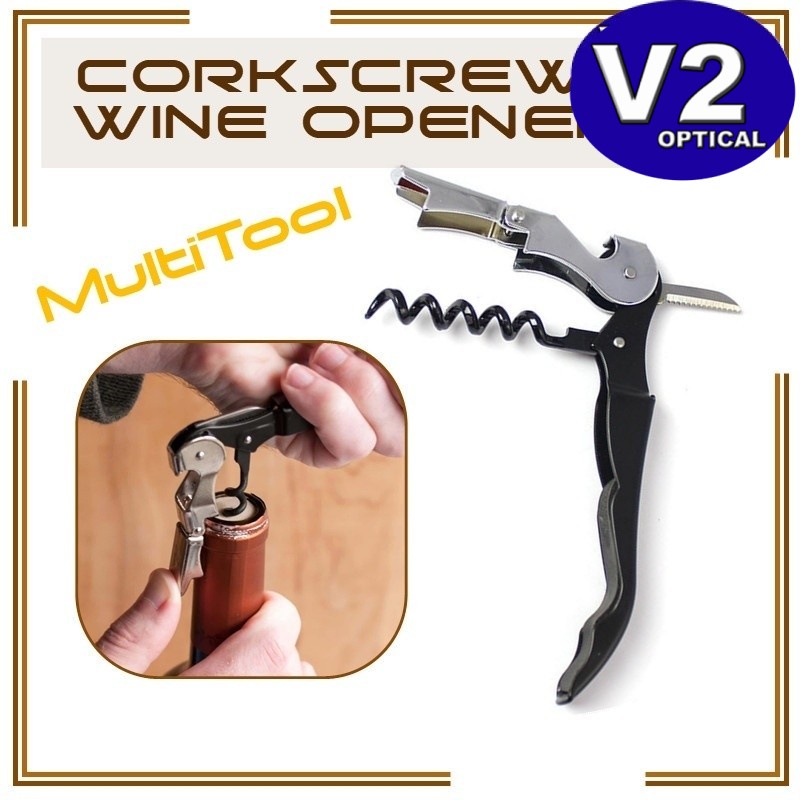 Multi Tool Corkscrew Wine Bottle Opener Multifunctional Stainless Steel ...