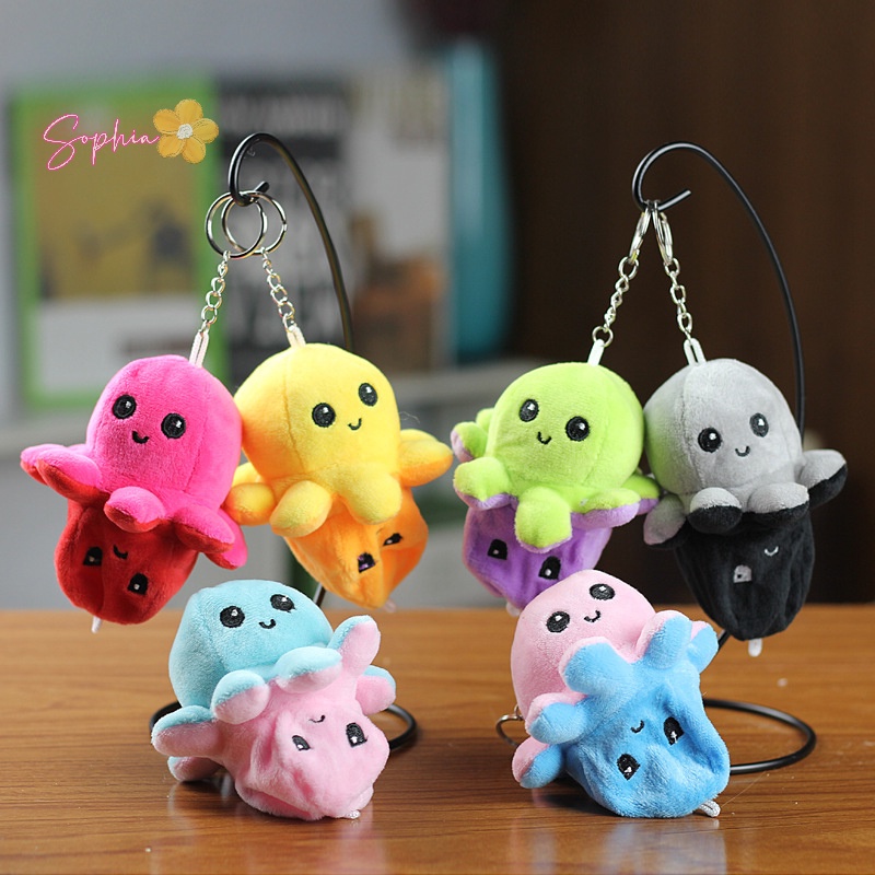 UVIG> Cute Octopus Plushie Keychain Color And Expression Variable ...