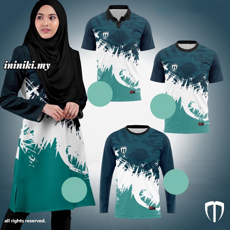 Baju Muslimah Full Sublimation Baju Muslimah Couple Tshirt Women & Men ...