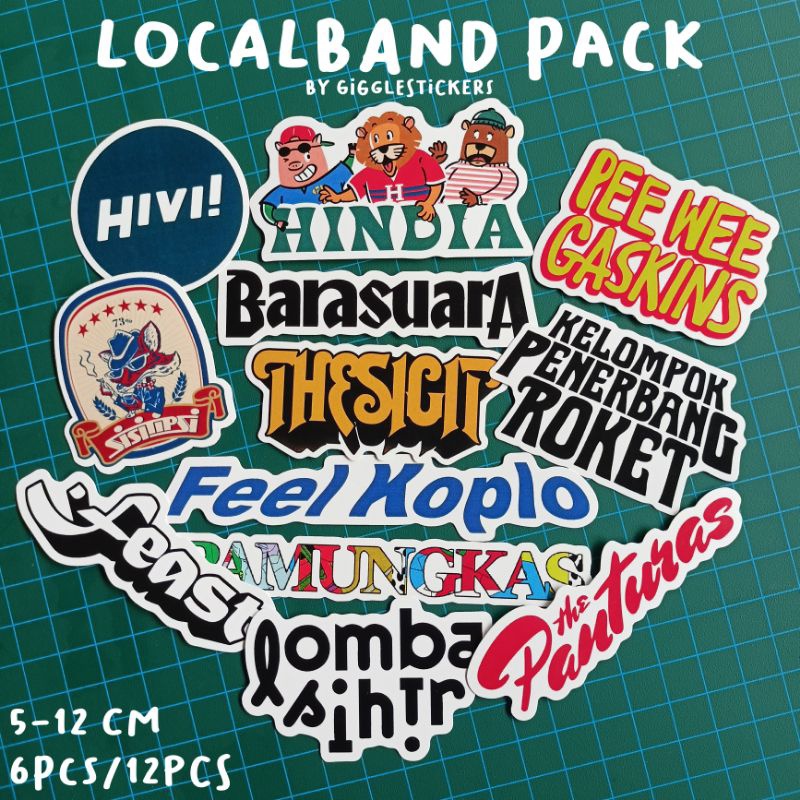 LOKAL Indie Punk Local Band Sticker Pack | Shopee Malaysia