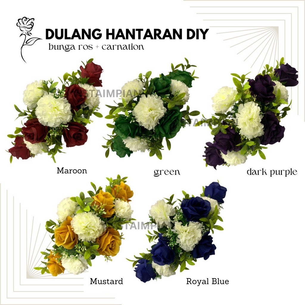 Dulang Hantaran Diy Bajet | Hantaran Tunang | Gubahan Bunga Dulang ...