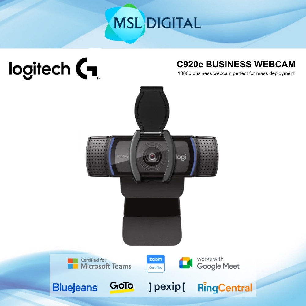 Logitech C920e Business Webcam | 1080p/30fps Full HD | RightLight 2 ...