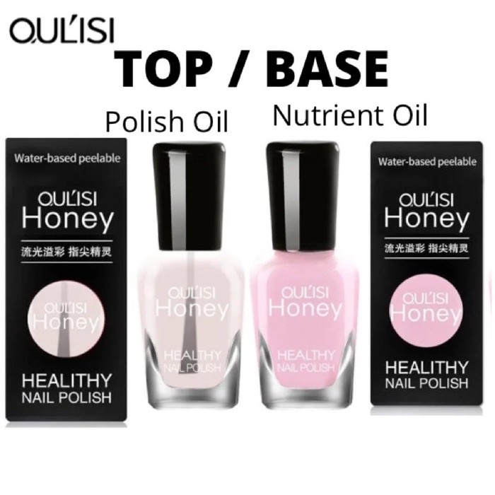 AIDA OULISI Set Nail Base & Top Coat Vitamin Protection Strengthener ...