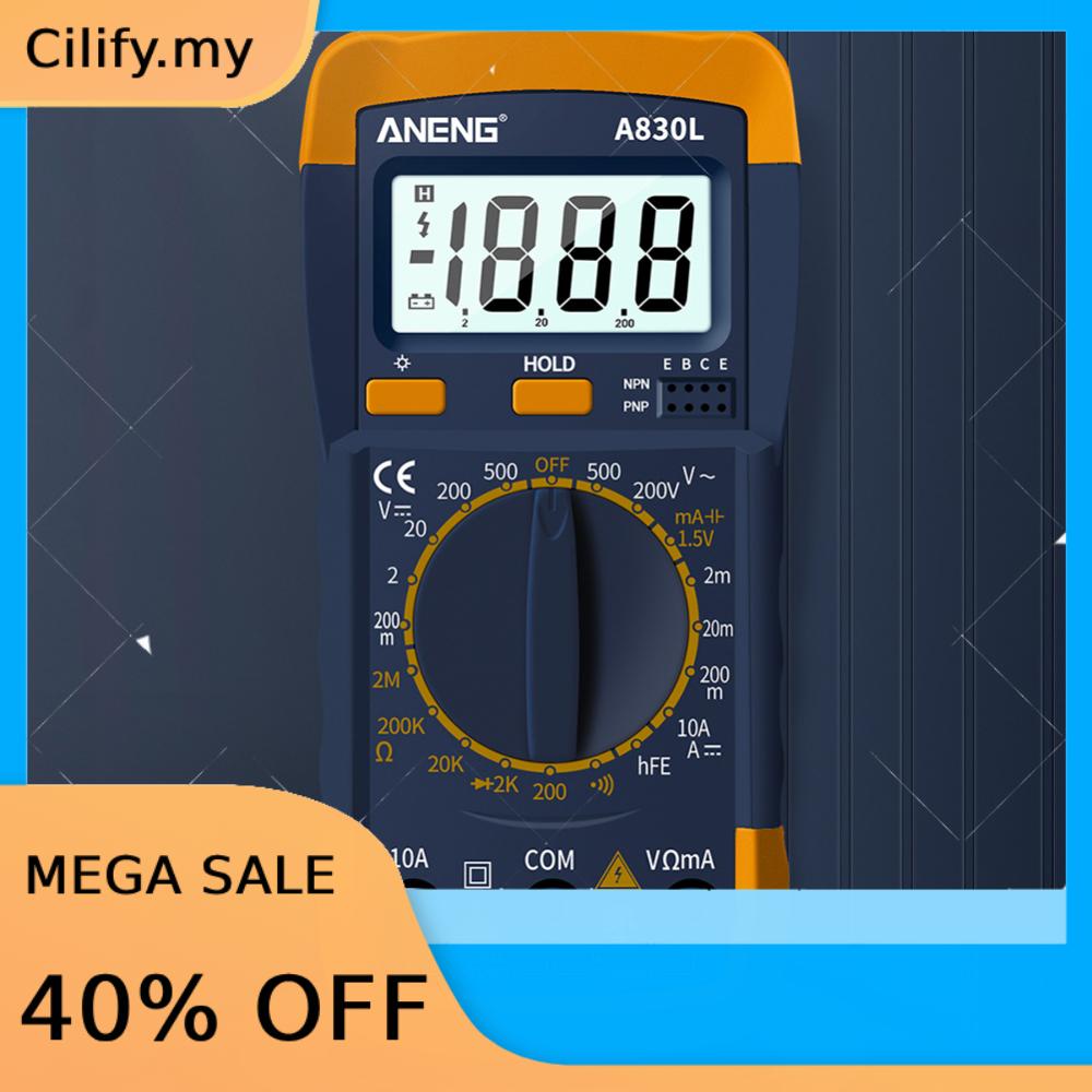 A830l Digital Multimeter DC AC Voltage Resistance Diode Multimeter LCD ...