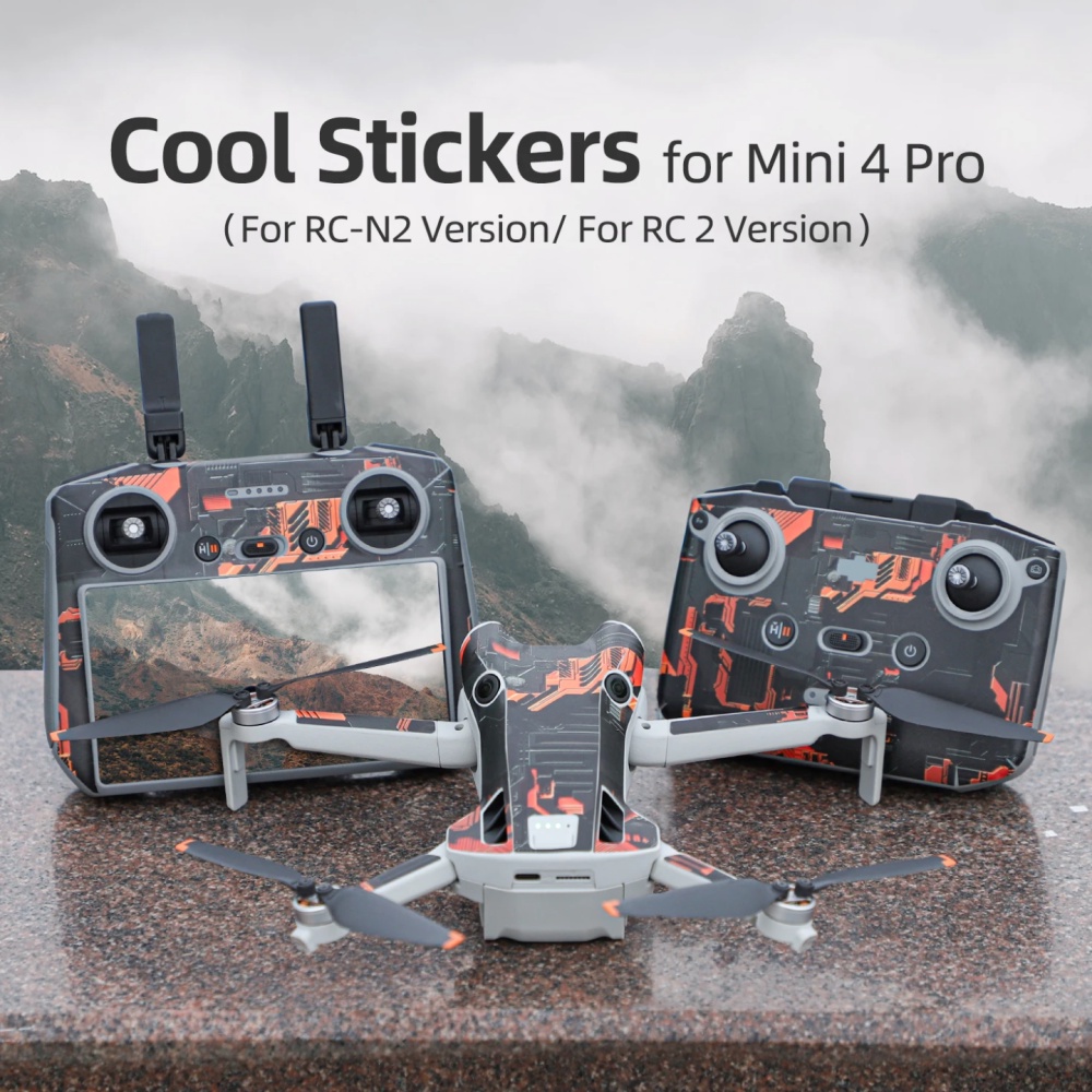 Mini 4 Pro Sticker Body Arm Protection Film Accessory for DJI RC 2/RCN2 ...