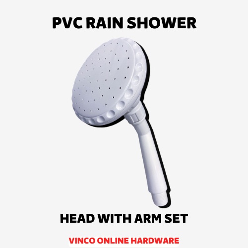 PVC Plastic Shower Rose Head With Arms Set Kepala Air Hujan Mandi PVC ...