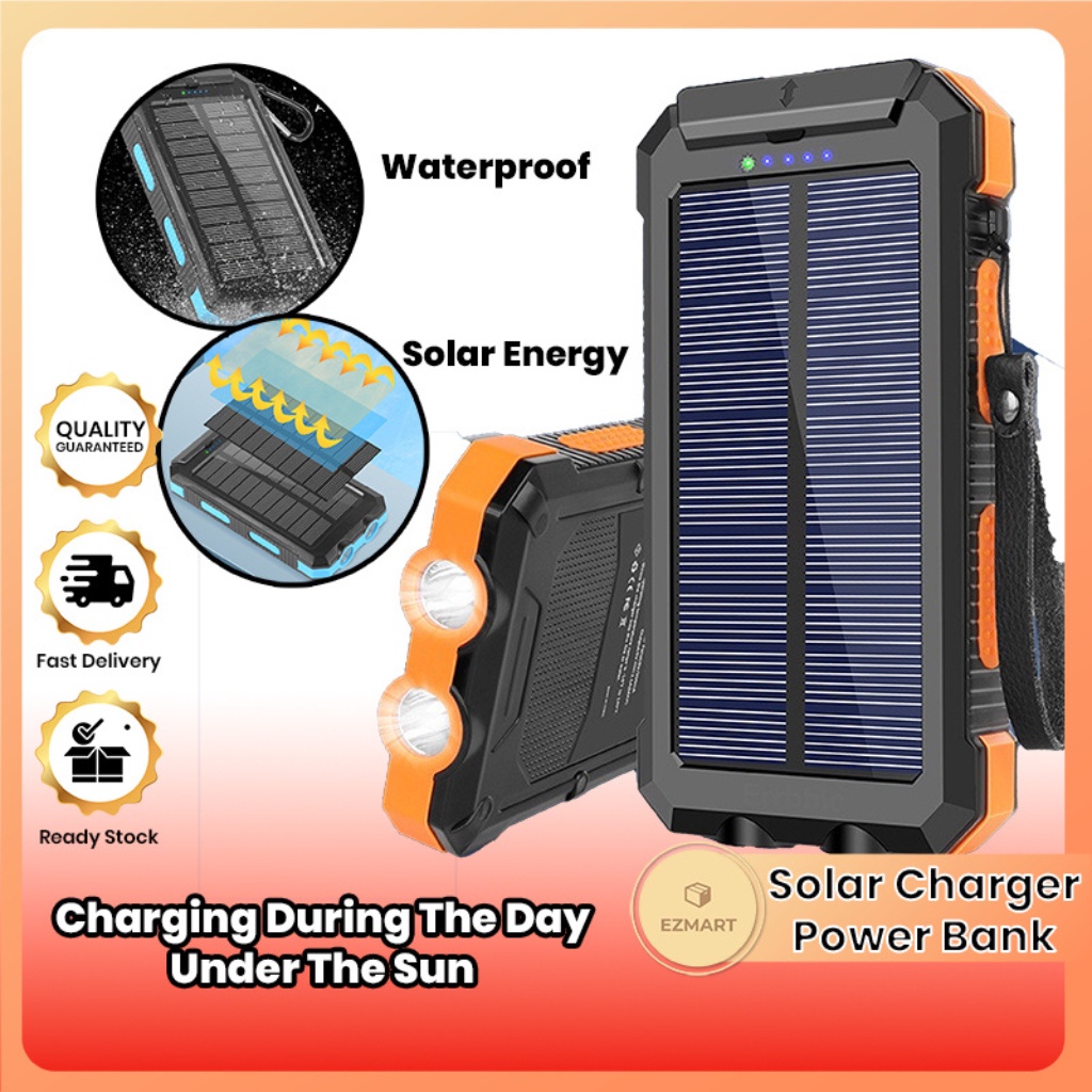 Solar Charger PowerBank Long Lasting High Capacity Solar Charger Phone ...