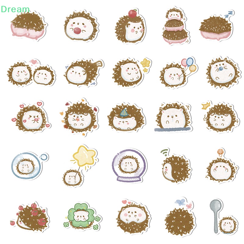 50PCS Cartoon Hedgehog Cute Kawaii Stickers For Gift DIY Kids Notebook ...