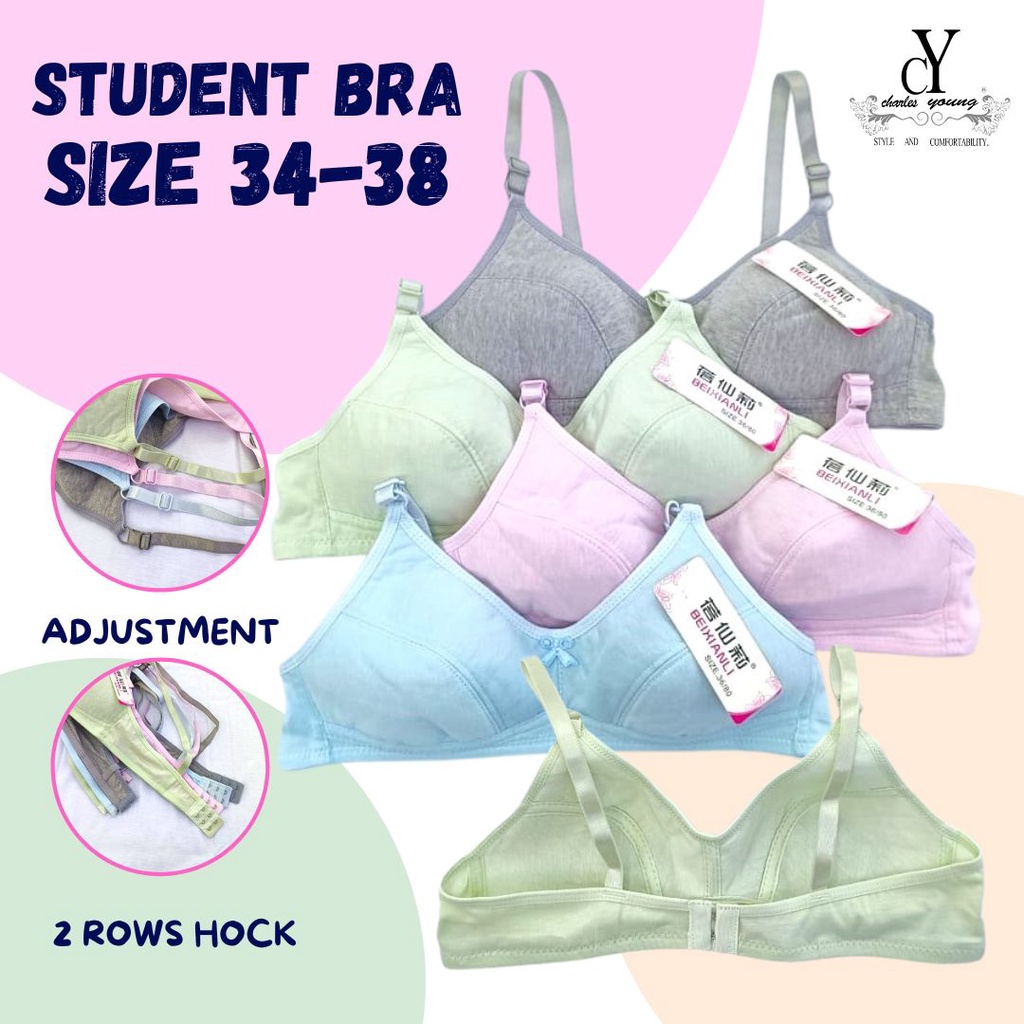 CY 235 Student Bra (size 34-38) / Girl Cotton Bra / Sport Bra / Baju ...