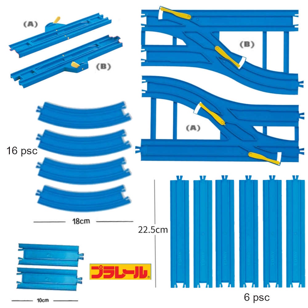 Track assembly kit for Takara Tomy Plarail Basic Rail 3-car 40cm Super ...