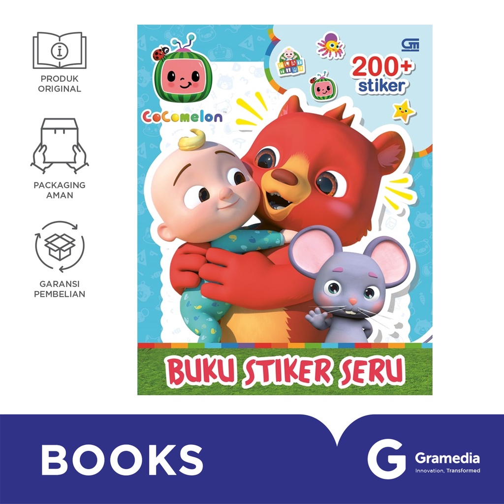 Cocomelon Book Fun Sticker Book - 200+ Sticker | Shopee Malaysia