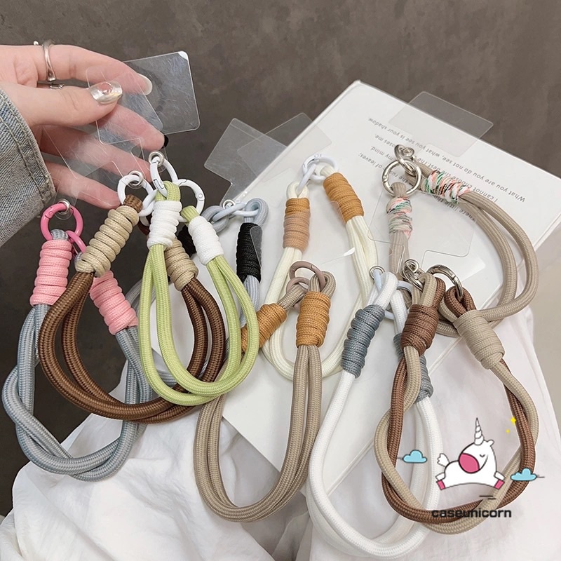Caseunicorn Simple Vintage Morandi Fashion Color Lanyard Phone Chain ...