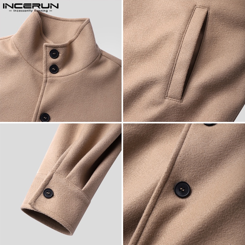 INCERUN Men Korean Daily Casual Solid Color Long Sleeve Fashion Jackets ...