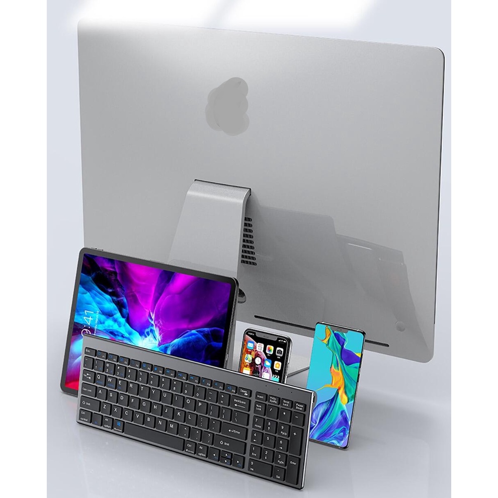 Jomaa Wireless Bluetooth Keyboard Mouse Set Three Mode Wireless Keyboard And Mouse Combo Multi