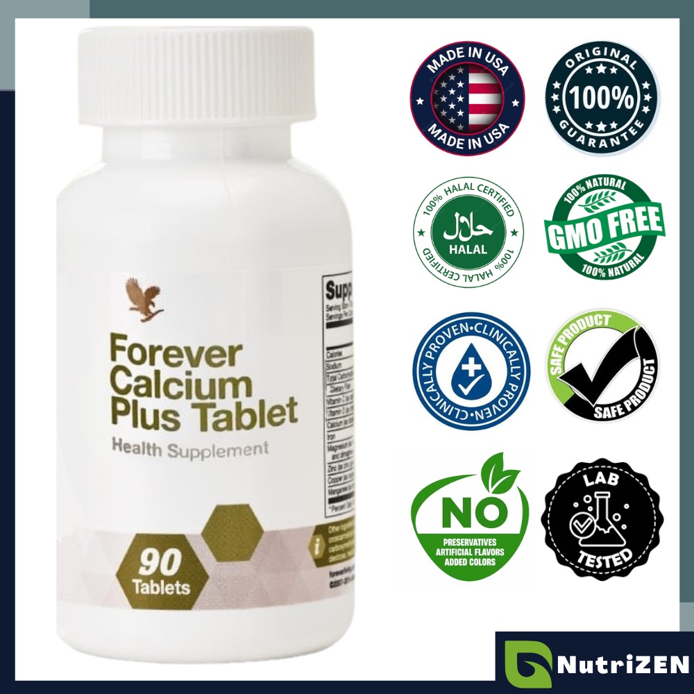 [Original HQ - Exp:04/25] FOREVER Calcium Plus Tablet (90 Tablets ...