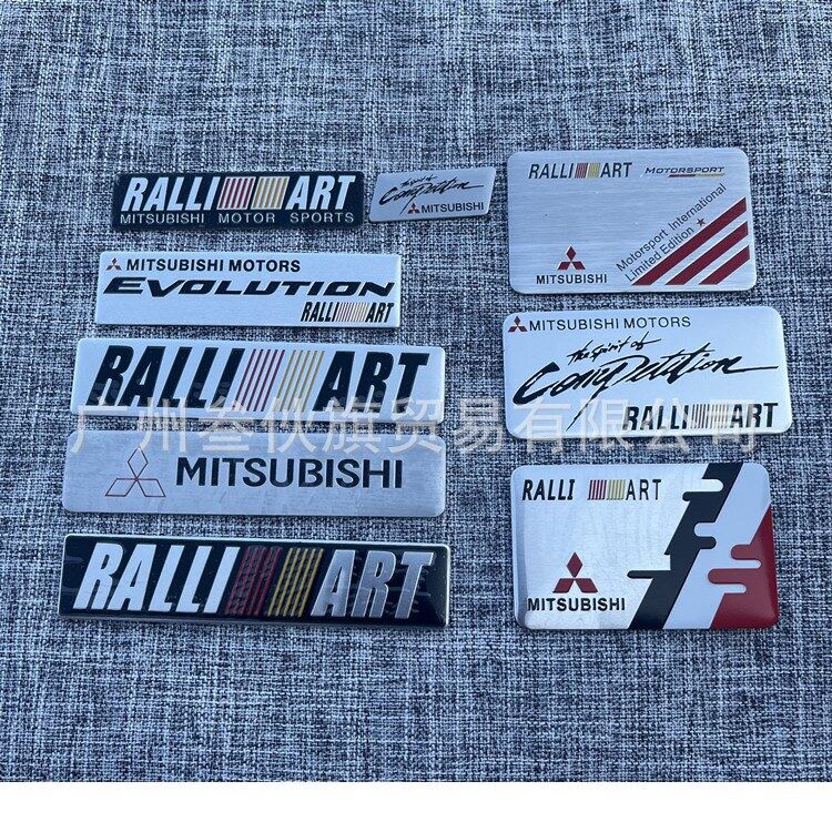 For Mitsubishi Ralliart EVOLUTION metal logo Rear trunk emblem Side ...