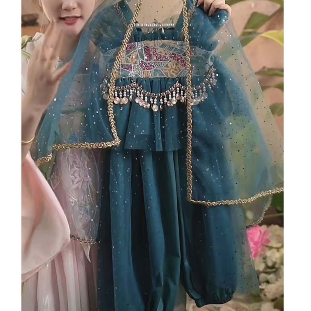4Y-13Y Jasmine princess costume Deepavali Diwali indian India Sali set ...
