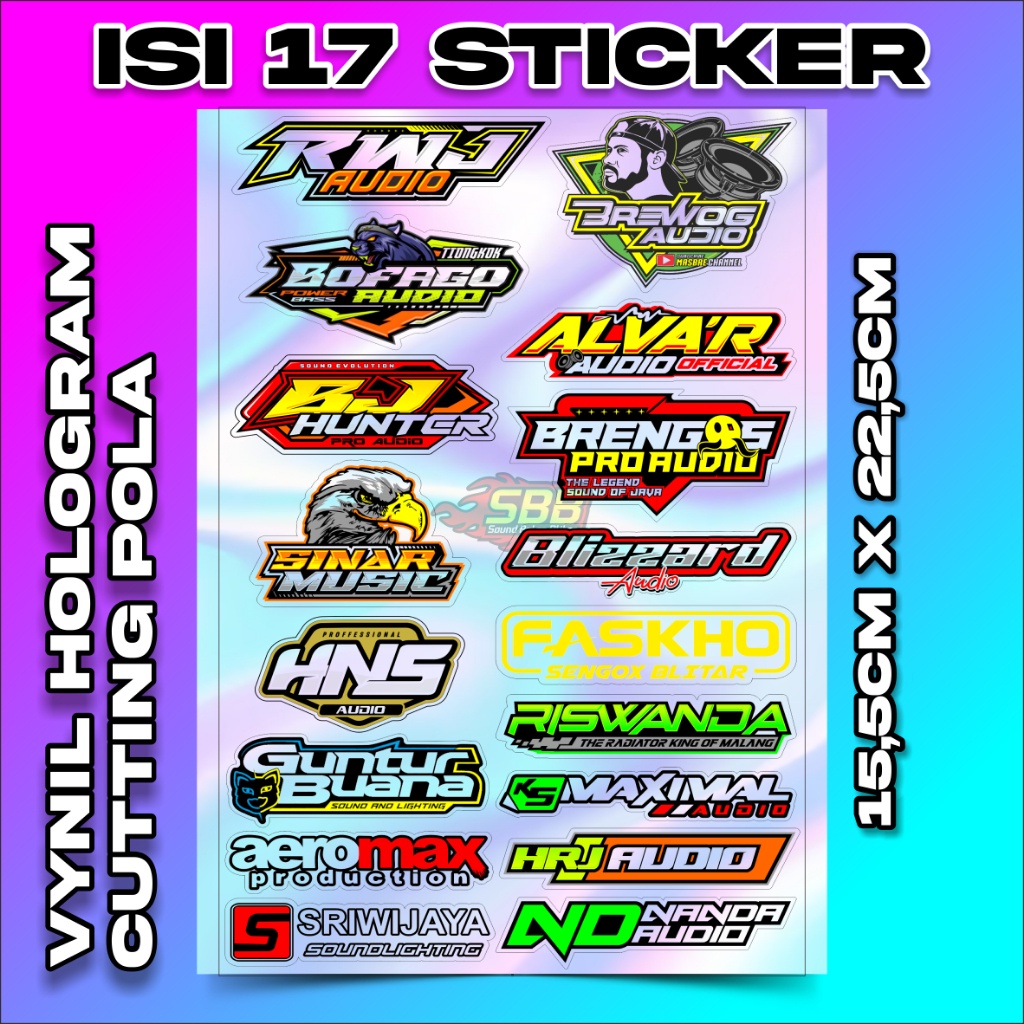 Sf3901 | 17. SOUND SYSTEM CUTTING HOLOGRAM Sticker | Shopee Malaysia