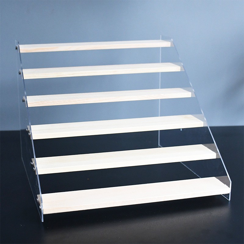 [Solid Wood Ladder Display Rack] Mystery Box Storage Jewelry Stair Rack ...