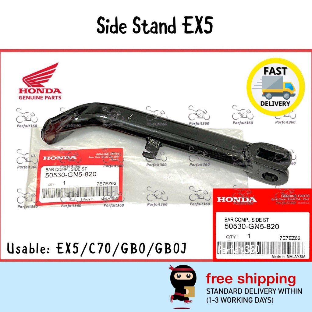 50530-GN5-820 HONDA EX5 DREAM / POWER / CLASS / C70 / GBO / GBOJ Side Stand / Tukat Tongkat Satu ...
