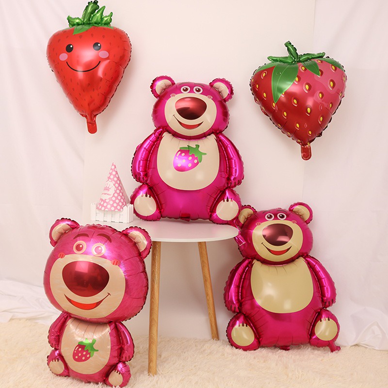 Disney Strawberrys Bear Balloons Lotso Foil Latex Balloons Cartoon Toy ...