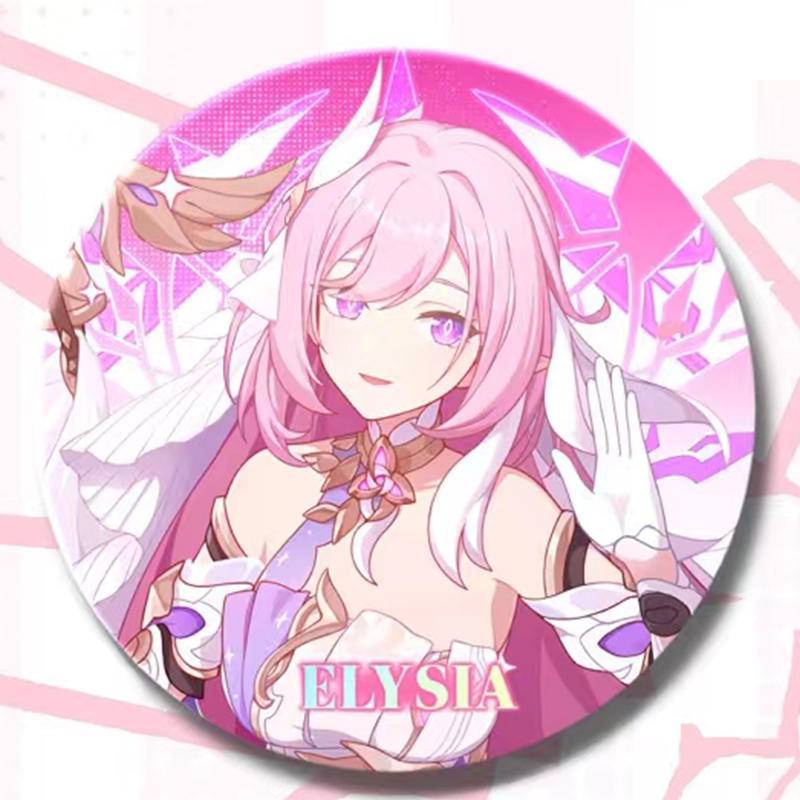 2024 Game Honkai Impact Elysia Pins Breastpin Badge Jewelry Handbag Schoolbag Hat Accessories ...