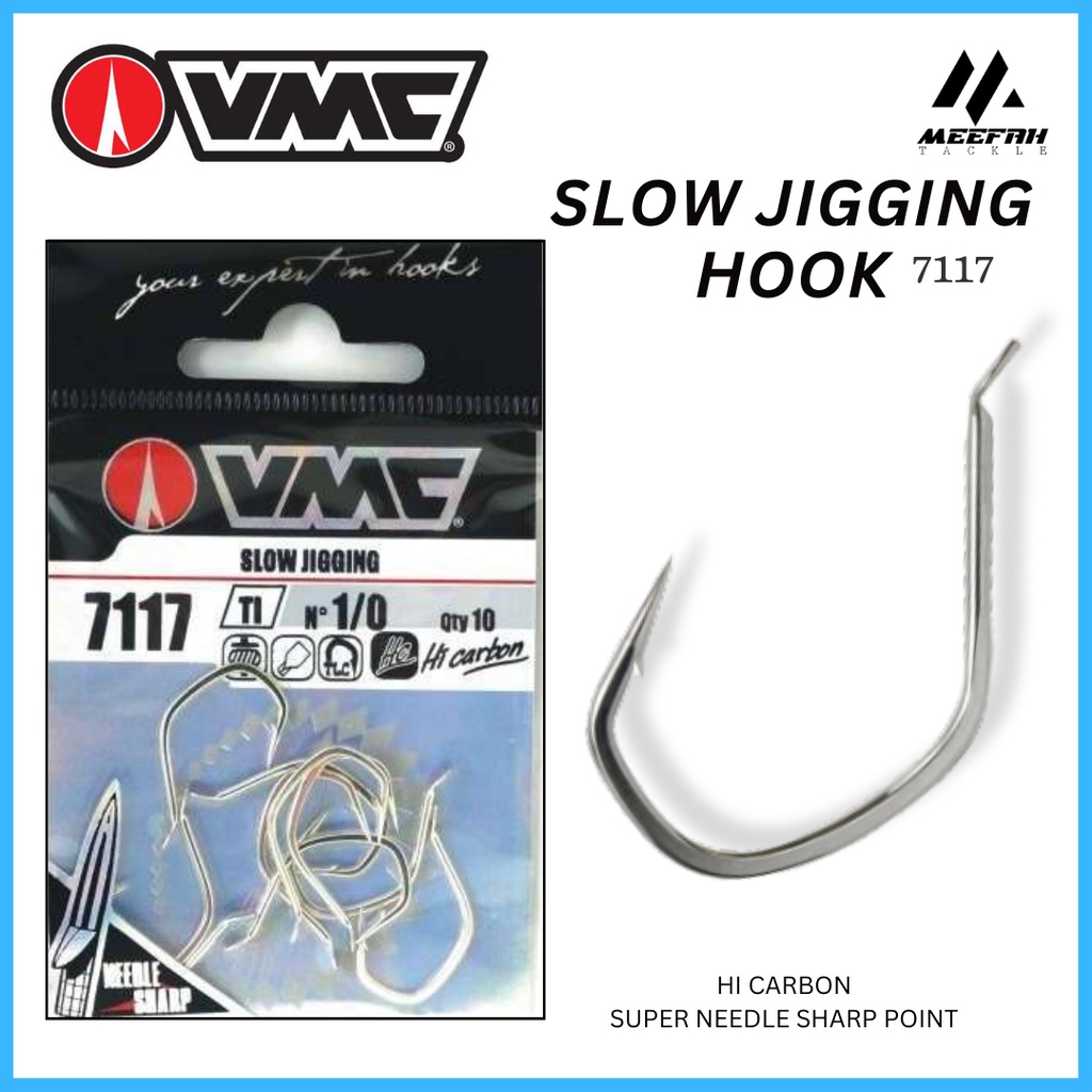 VMC SLOW JIGGING HOOK 7117 TI - Jigging Fishing Hook Mata Kail | Shopee ...