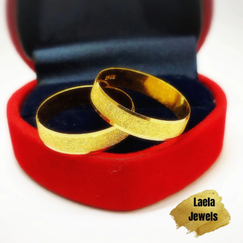 LAELA CINCIN BELAH ROTAN PASIR PADU EMAS TULEN 916 GOLD RING | Shopee ...