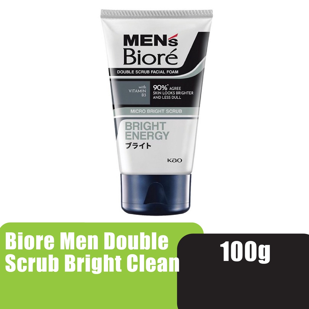 Biore Men Double Scrub Bright Clean 100G | Shopee Malaysia