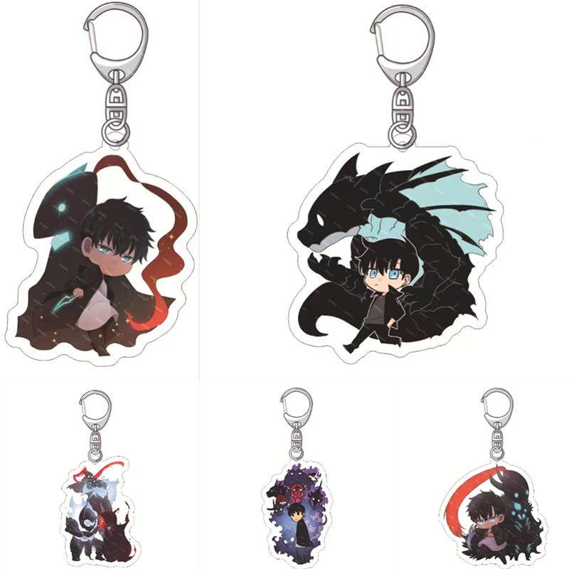 New Anime Solo Leveling Na Honjaman Level Up Key Chains Two-sided ...