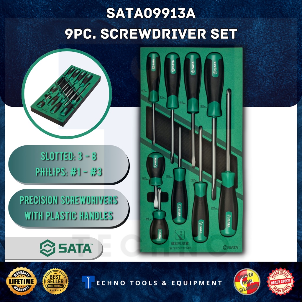 SATA 09913A 9Pc. Screwdriver Set | Shopee Malaysia