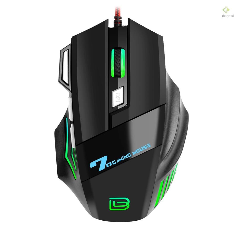 BAJEAL G5 Wired Gaming Mouse RGB Gaming Mouse 7 Keys Ergonomic Mice 4-gear Adjustable DPI for PC ...