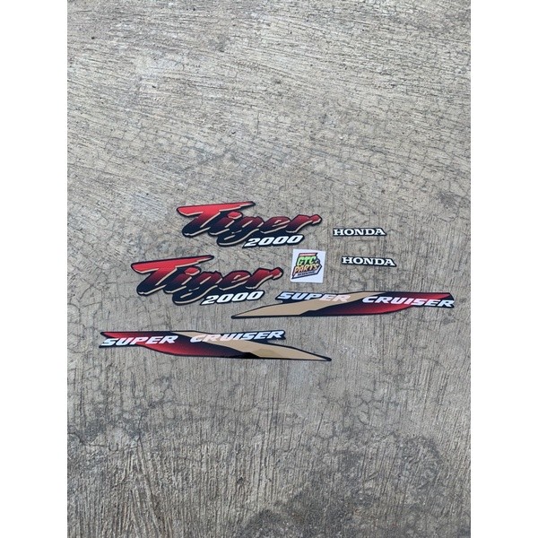 MERAH 2000 tiger sticker Striping, old tiger sticker, red gold, limited ...