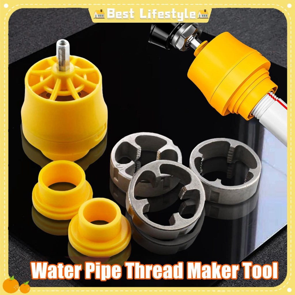 PVC Water Pipe Thread Maker Tool 1/2 Inch 3/4 Inch 1 Inch Pipe Threader ...
