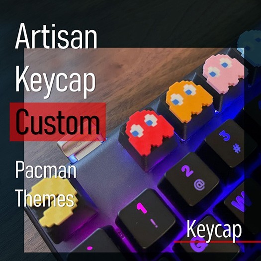 Keycap Artisan PACMAN Theme Mechanical Keyboard Keycaps OEM Cherry ...