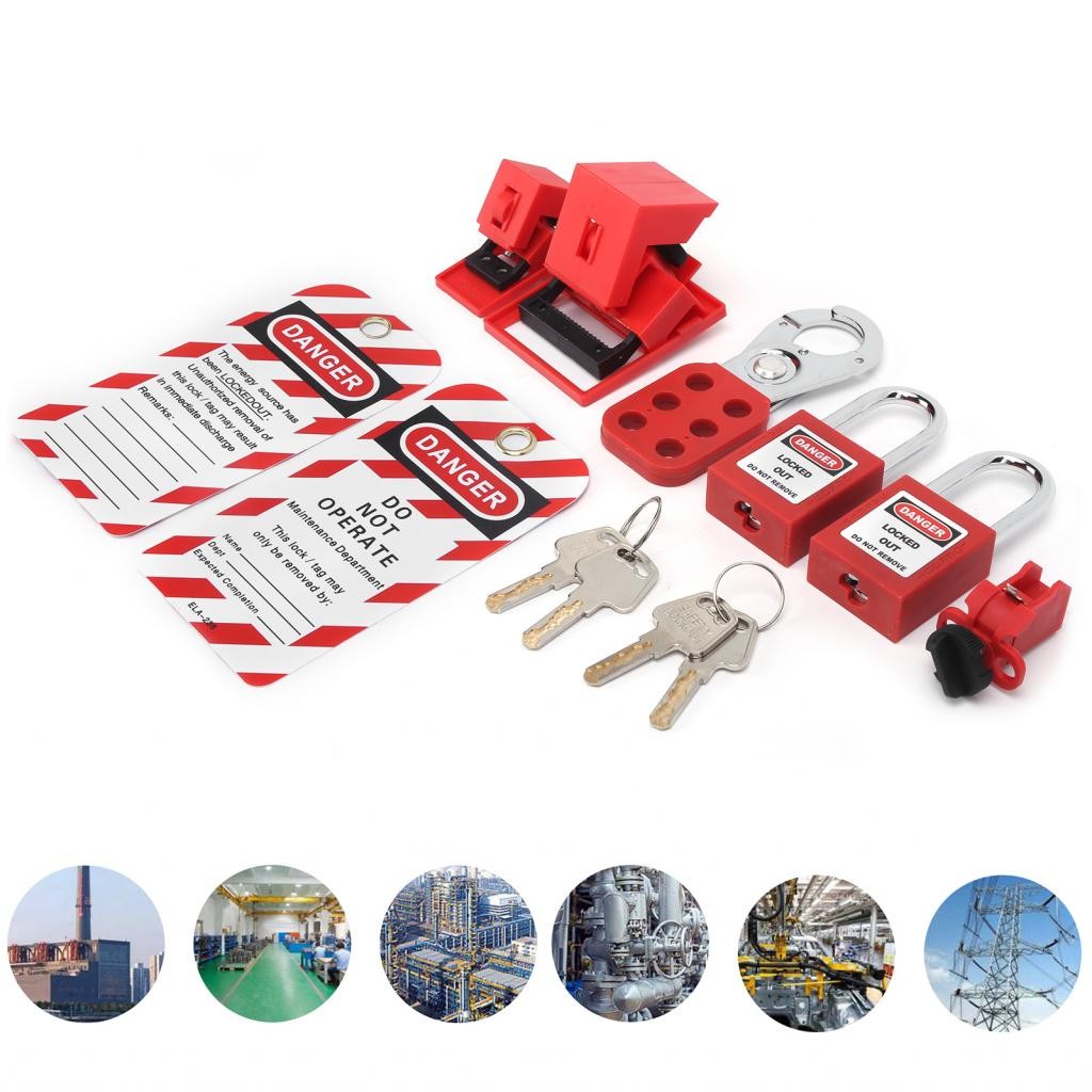 Phoenixshop Safety Lockout Tagout Kit Padlocks Set Lockset Fitting ...