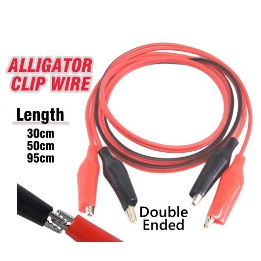 MYHOME Alligator Crocodile Clips Cable Jumper Wire Test Leads Double ...