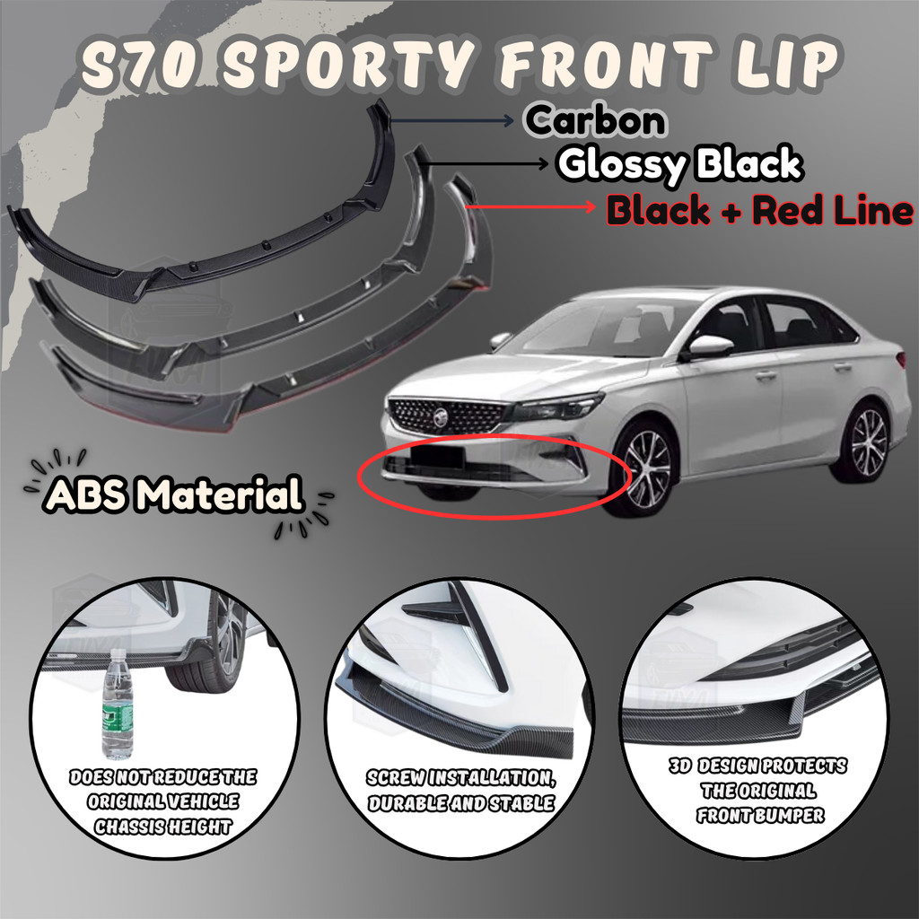 Proton S70 Front Bumper Sporty Skirt Car Accessories Proton S70 Skirt ...