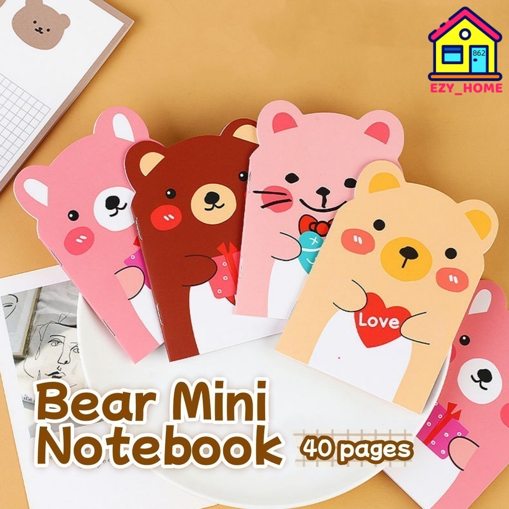 Children Cute Bear Cartoon Mini Notebook Large Writing Booklet Notepad ...