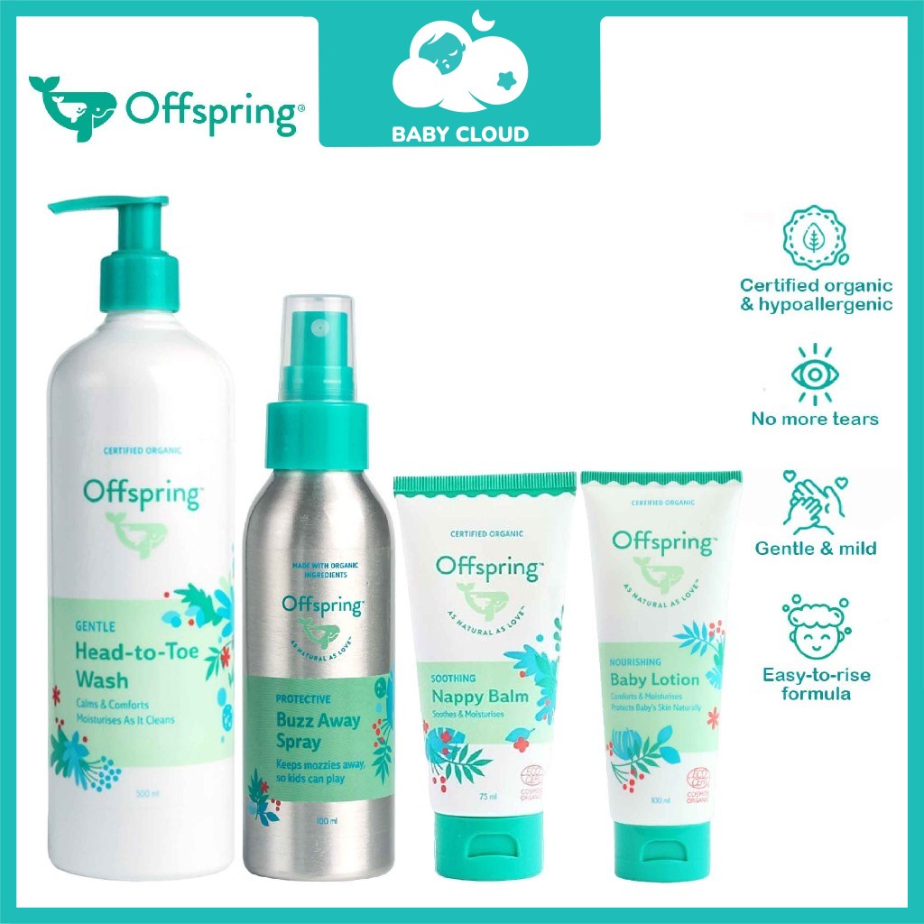 Offspring Head To Toe Wash | Nappy Balm | Nourishing Lotion | Buzz Away ...