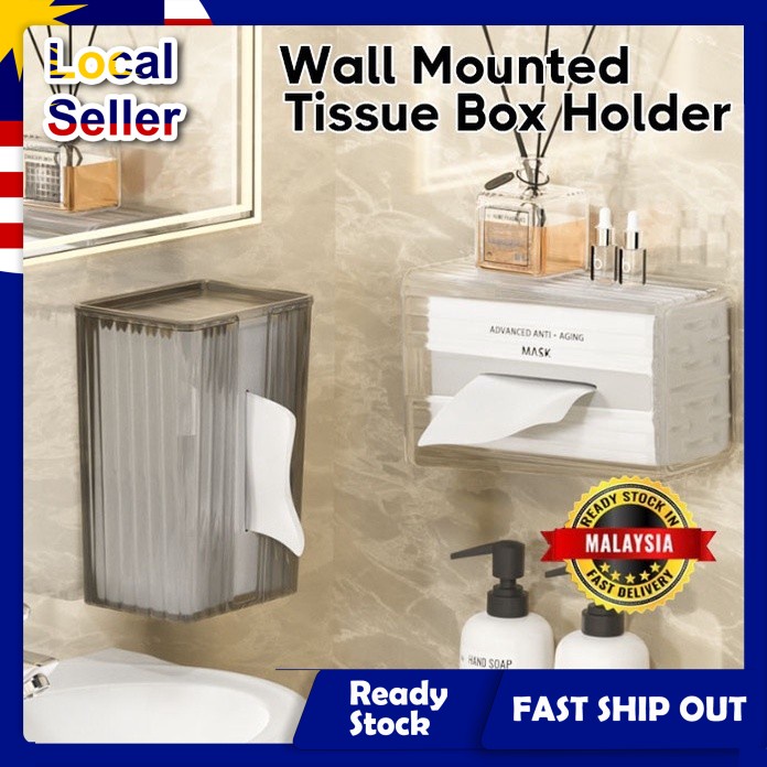 Kotak Tisu Dapur Bilik Air Melekat Wall Mounted Self Adhesive Tissue ...